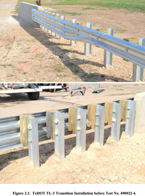 MASH TEST 3-21 ON TL-3 THRIE BEAM TRANSITION WITHOUT CURB - Roadside ...