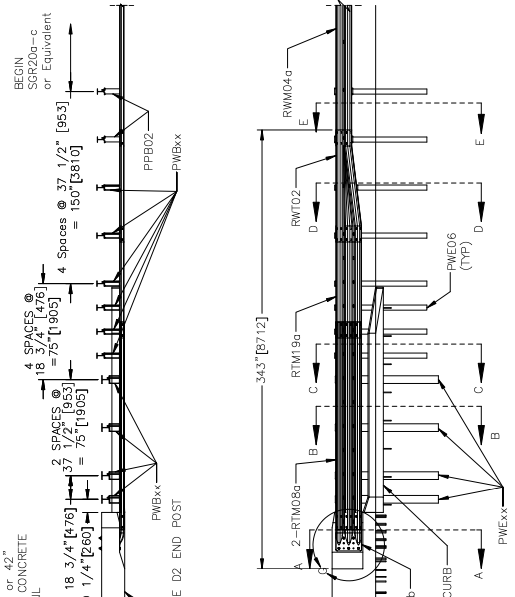 Modified Hawaii Thrie Beam Approach Guardrail Transition - Roadside ...