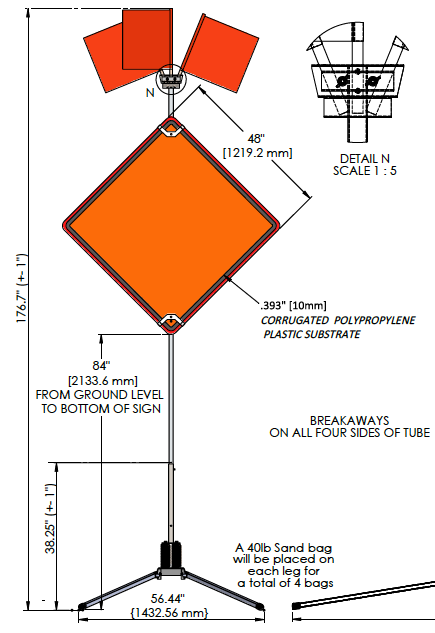 Plasticade SS620A Sign Stand with corrugated plastic signs (84-in ...